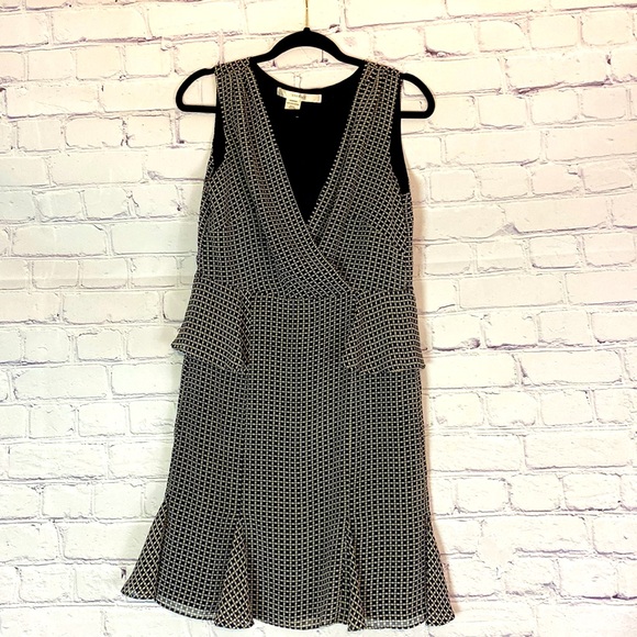 Studio M | Dresses | Studio M Peplum Black And White Dress | Poshmark